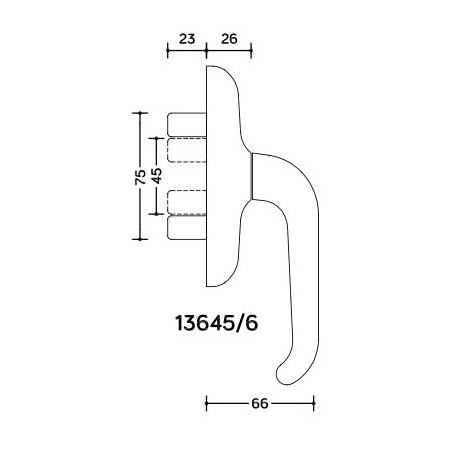Right white 203 Iris cremone - By San Antonio SL - Made in Spain